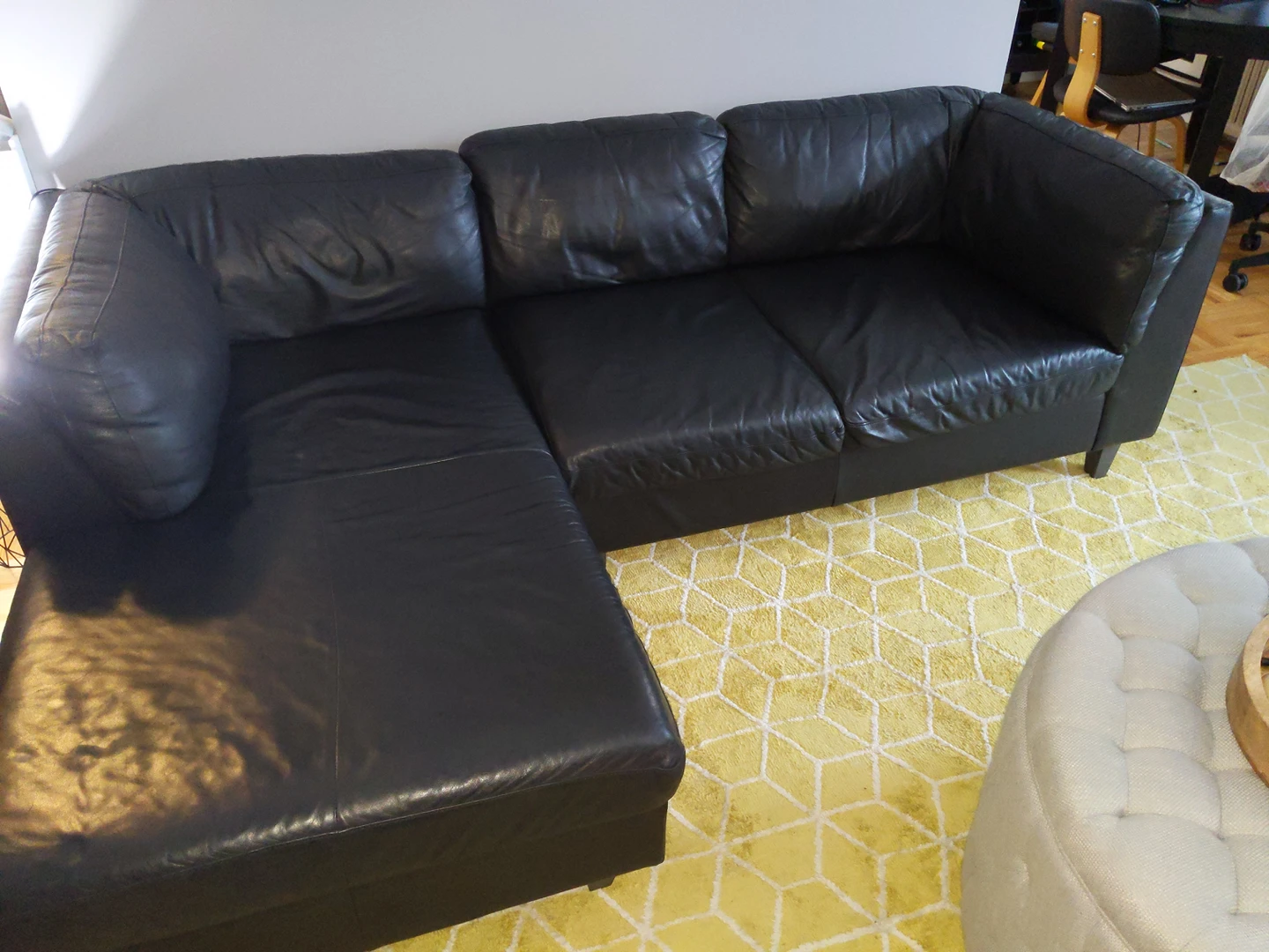 EQ3 Leather Sectional Couch | Karrot