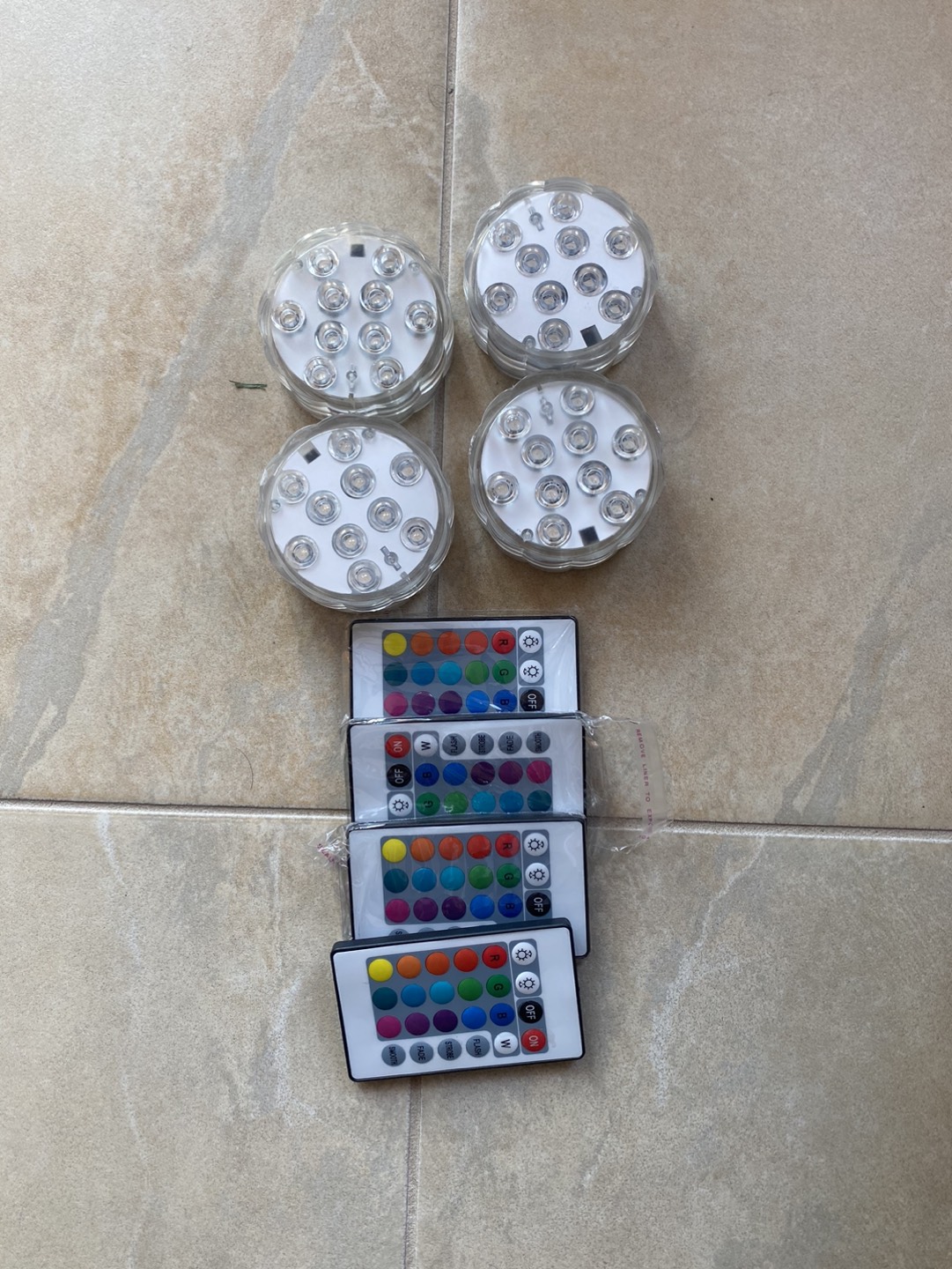 Patio LED Colour Changing Remote Controlled Lights (4) | Karrot