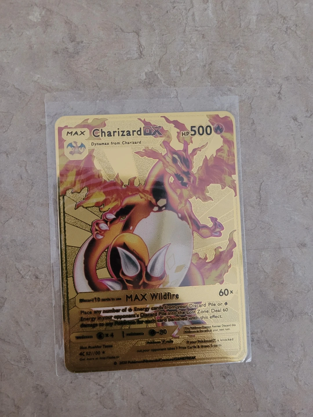 Charizard pokemon Gold Platted metal cards | Karrot