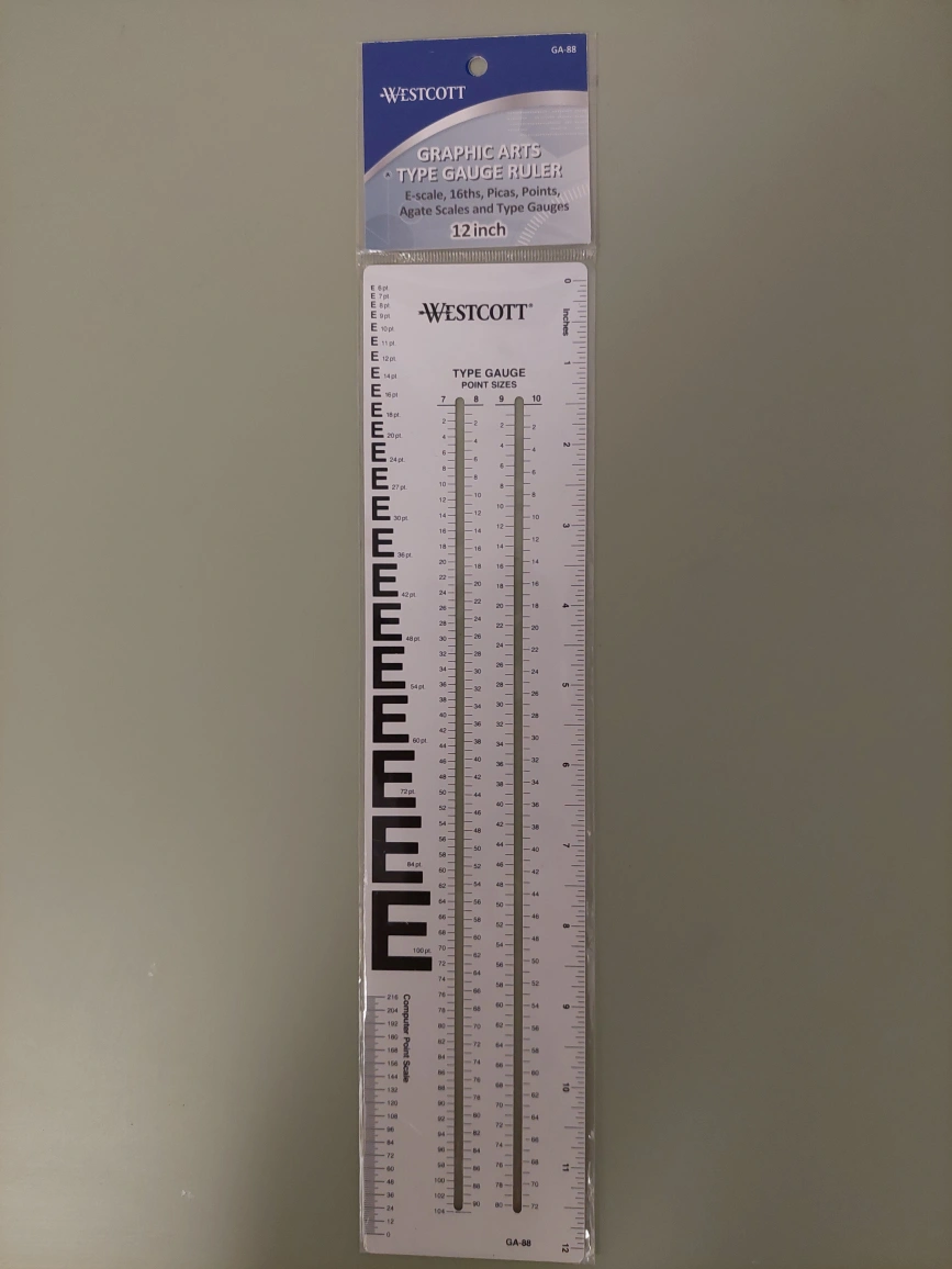 Westcott Graphic Arts Type Gauge Ruler (GA-88)(New) | Karrot