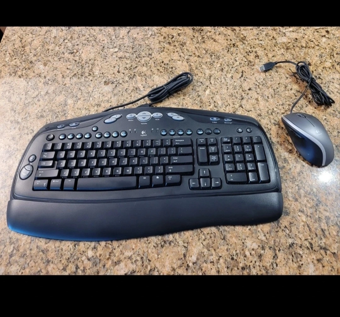 Logitech Corded Keyboard Model # Y-BN52 & mouse Tested/Working | Karrot