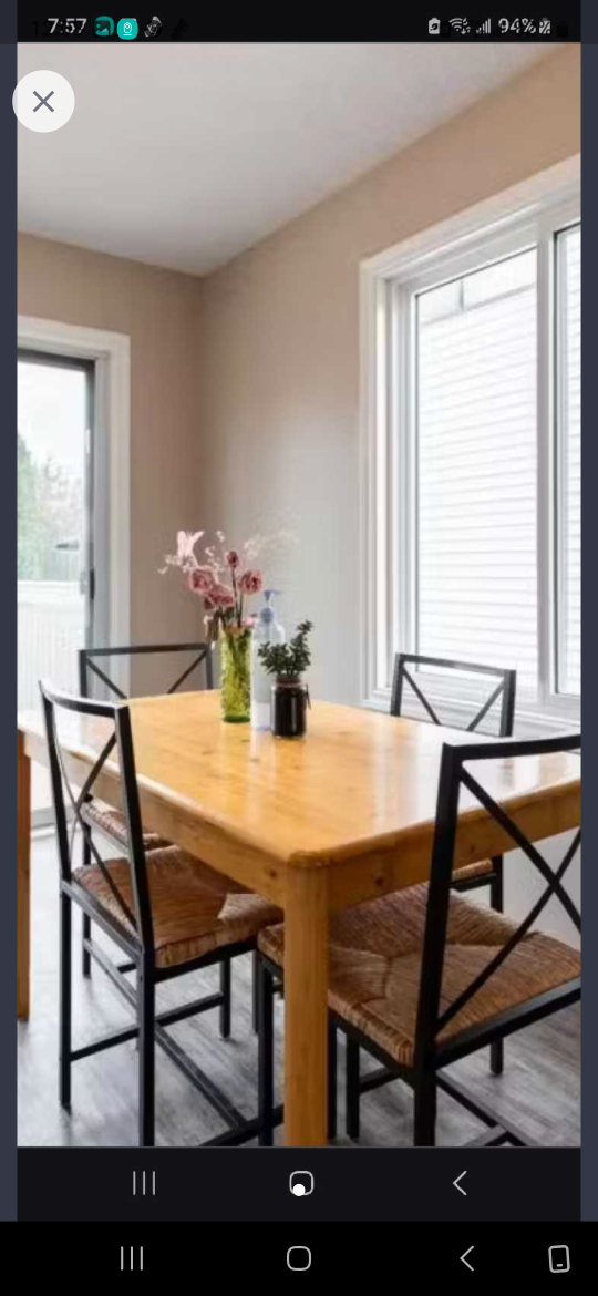 IKEA real bamboo Kitchen table with four chairs set | Karrot