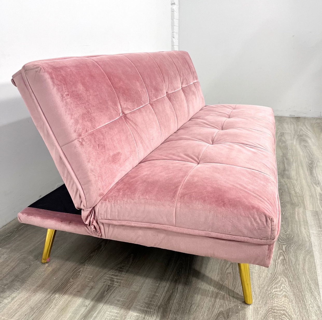 Pink Structube convertible futon sofa bed